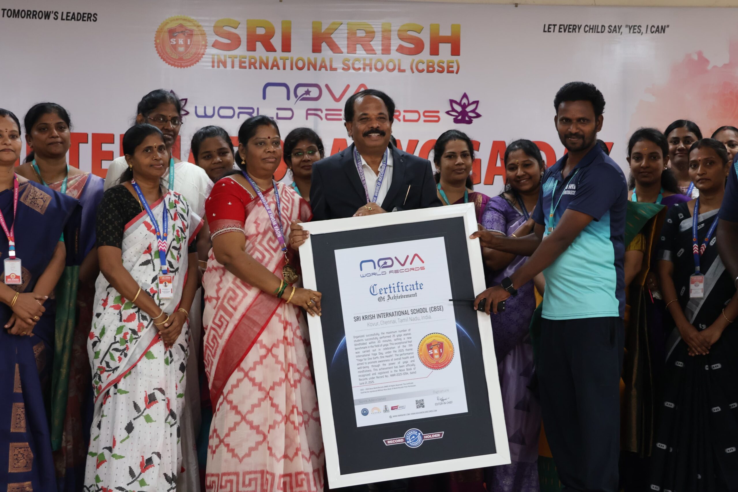 Sri Krish International School Sets Nova World Record on International ...